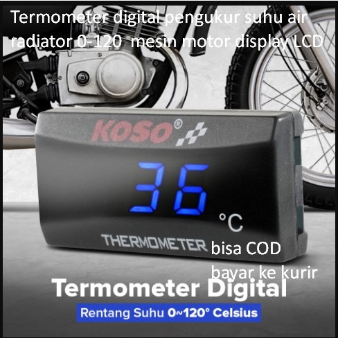 MESIN Digital thermometer measuring water temperature radiator 0-120 ...
