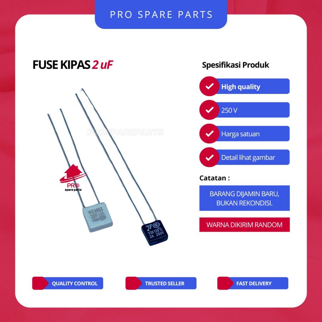2a Fan Fuse - 2 Ampere Fan Fuse/Fuse - Fan Sparepart | Shopee Malaysia
