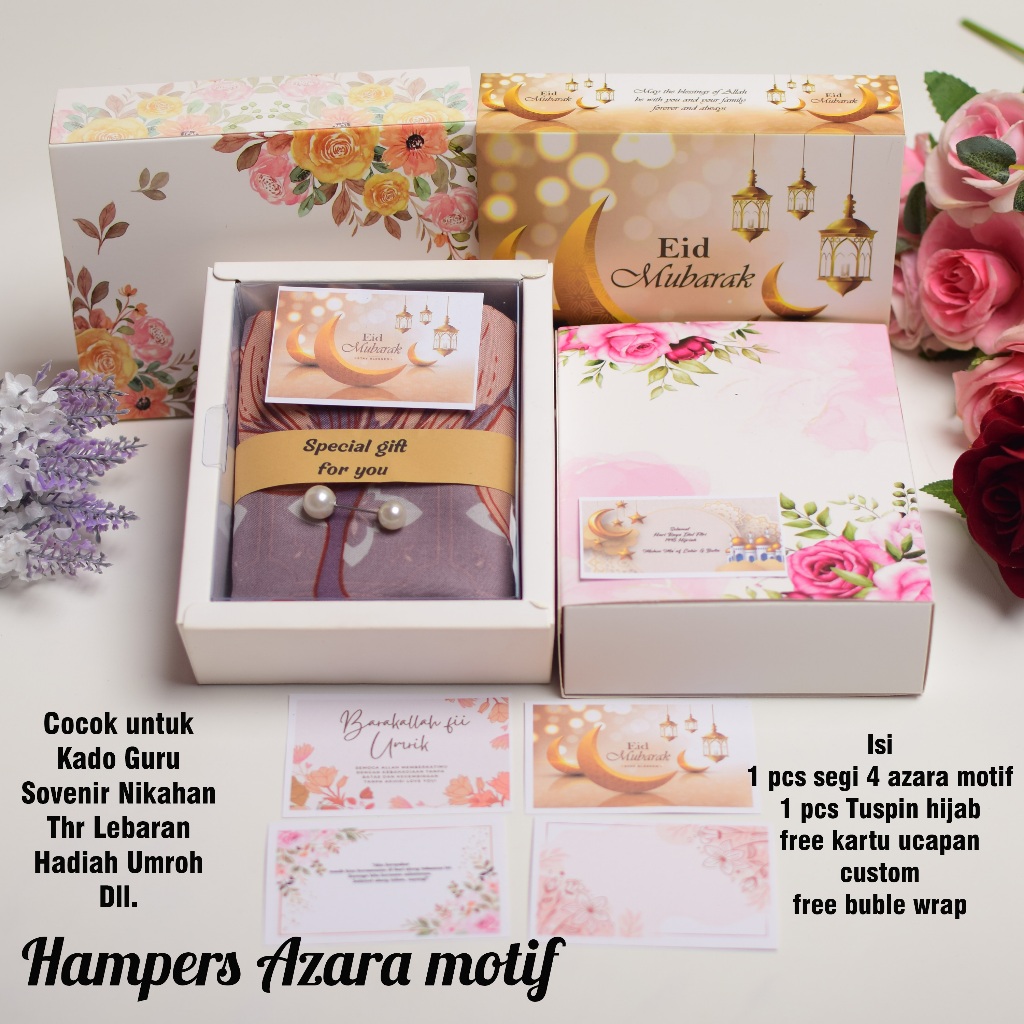 Hampers Lebaran hijab Rectangular hijab With thr And Luxury Package ...