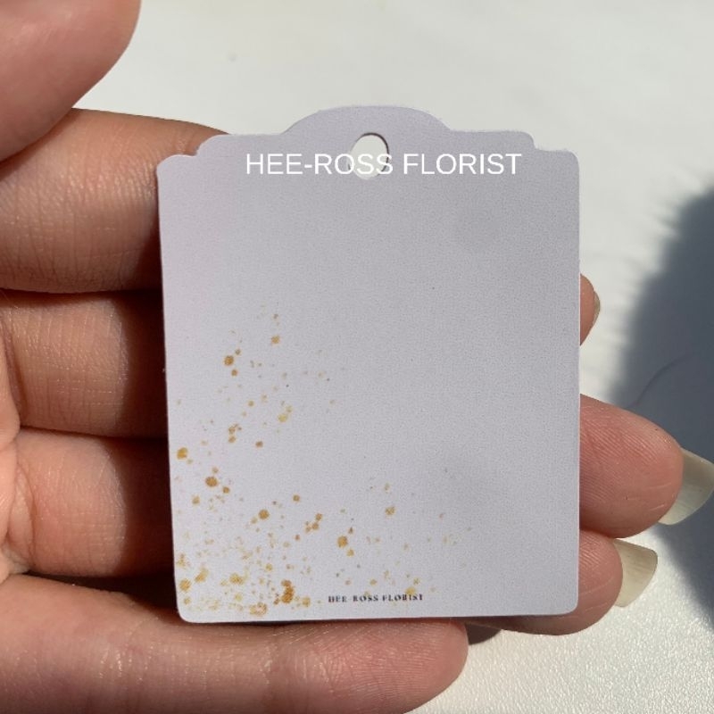 Flower Greeting Card/Flower tag/Flower hang tag/Flower Bouquet Greeting ...