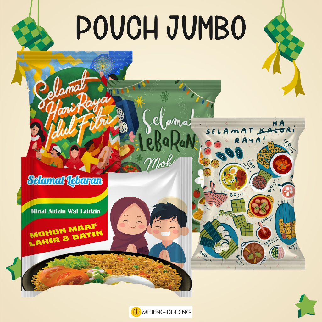 (6Pcs) Eid Edition SNACK POUCH/GIANT POUCH Eid HAMPERS SNACK/Eid SNACK ...
