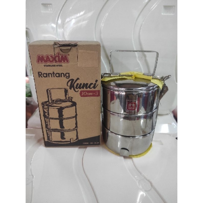 Susun 3 STAINLESS / MINI MAXIM / BEKAL/ANTI-Spill | Shopee Malaysia