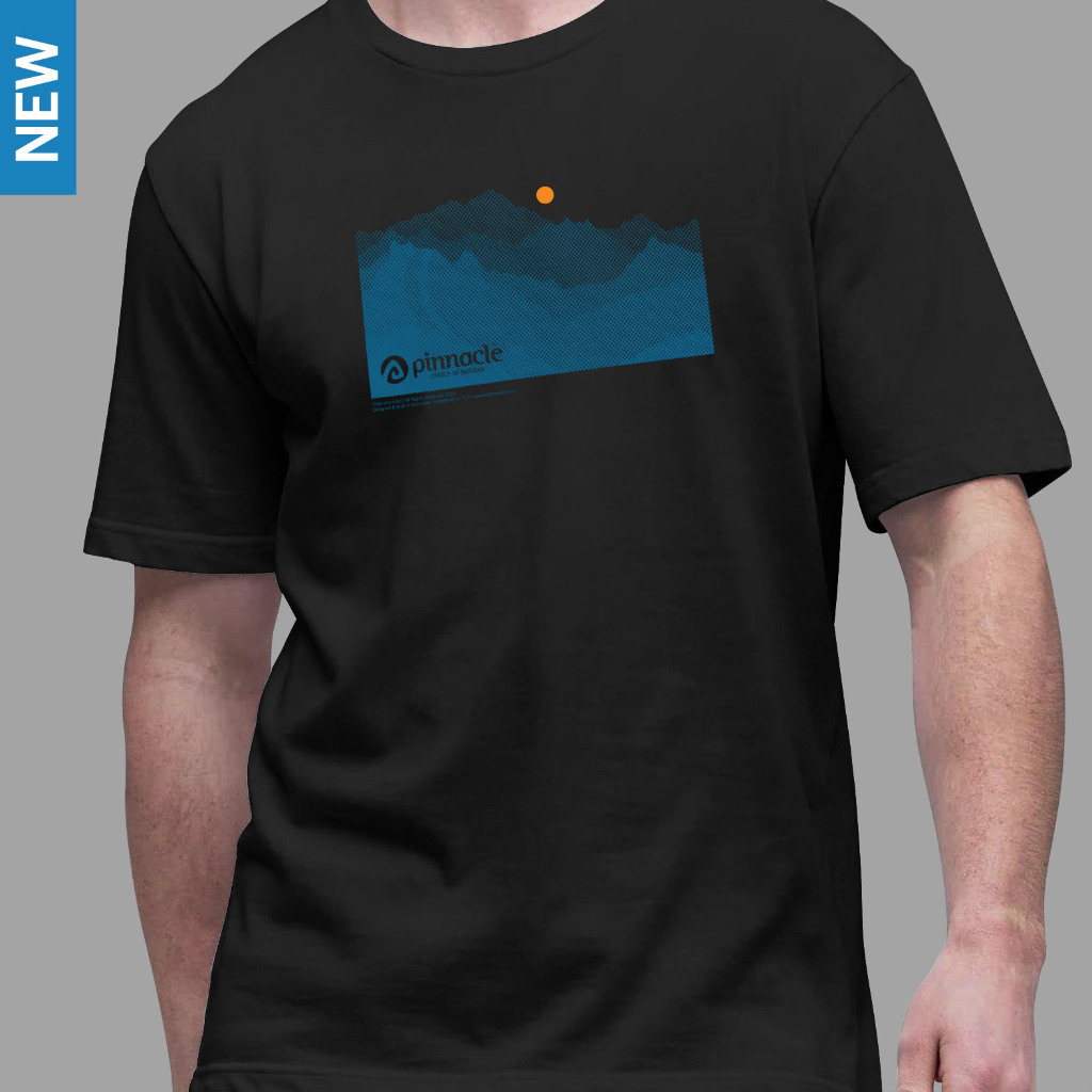 Pinnacle Pro Official T-Shirt Mountain Raster - Black | Shopee Malaysia