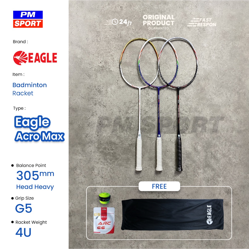 Original EAGLE ACRO MAX BADMINTON / BADMINTON RACKET | Shopee Malaysia