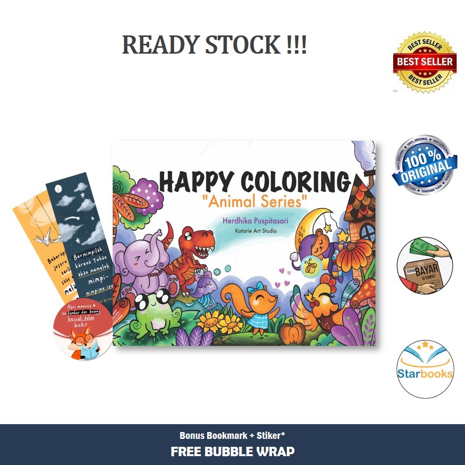 Happy Coloring Book: Animal Series - C-Klik (Children) | Shopee Malaysia