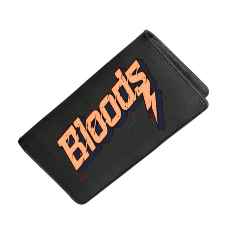 Men's PU Leather Bloods Distro Folding Wallet/Men's Long Wallet Logo ...