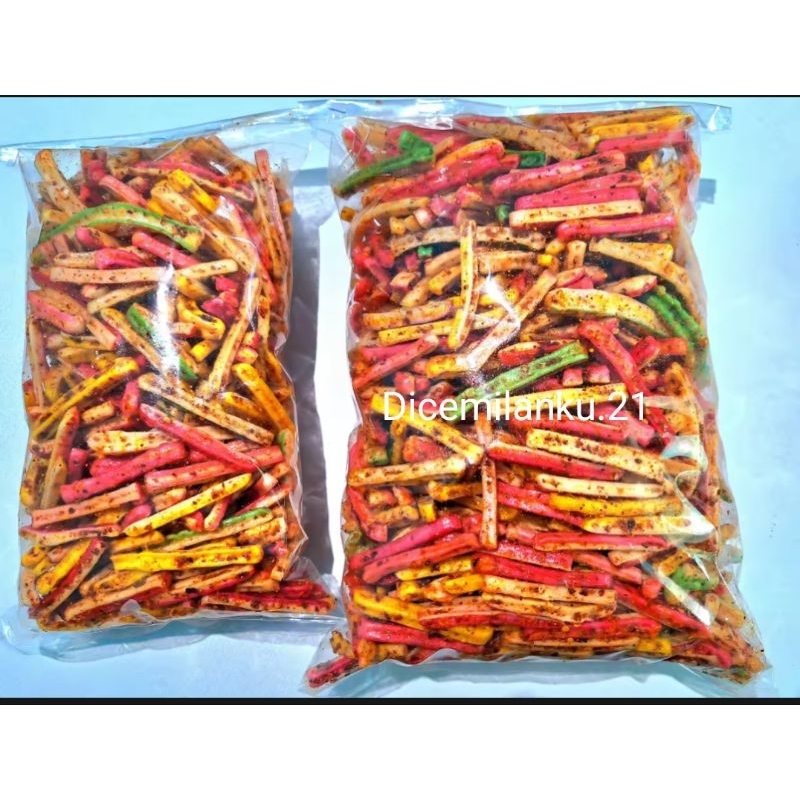 Seblak Viral Concrete Crackers 500g packaging Seblak chips & spicy ...