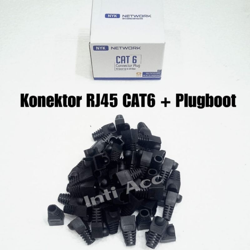 Rj45 CAT 6 Connector Package Plus RJ45 CAT6 Plugboot | Shopee Malaysia