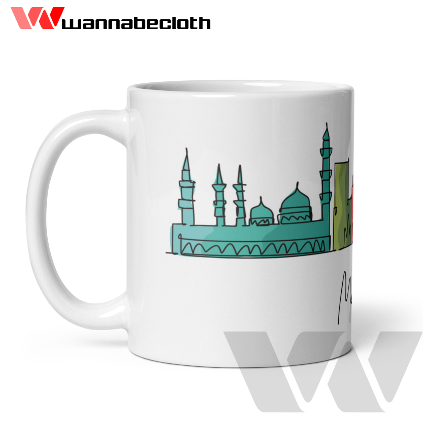 Madinah Saudi Arabia Mug Glass Saudi Arabia Souvenir Print Custom ...