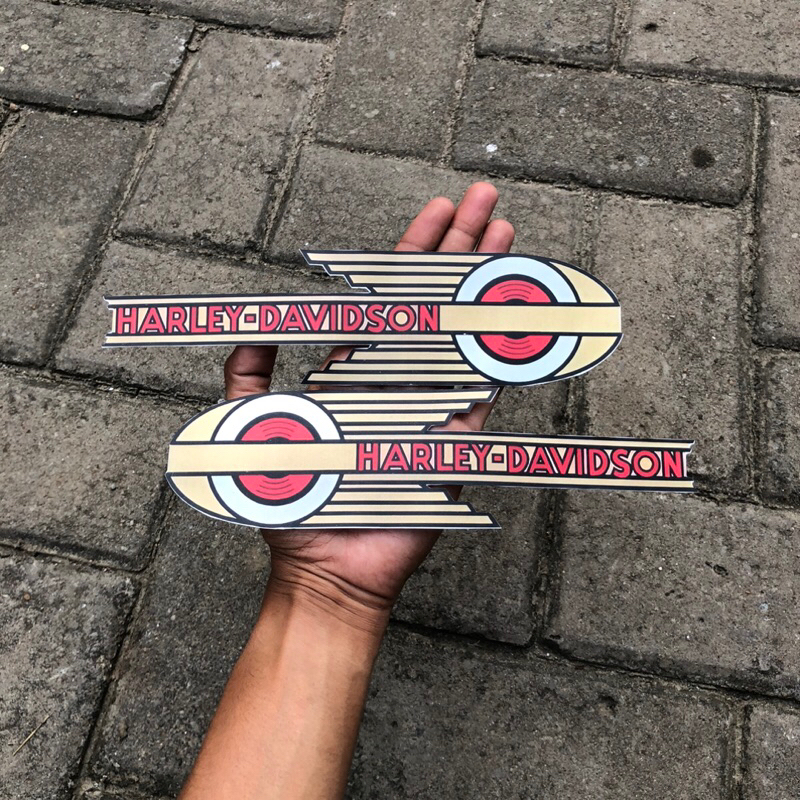 Vintage Chopper Harley Davidson Stickerpack, Left and Right Tank ...