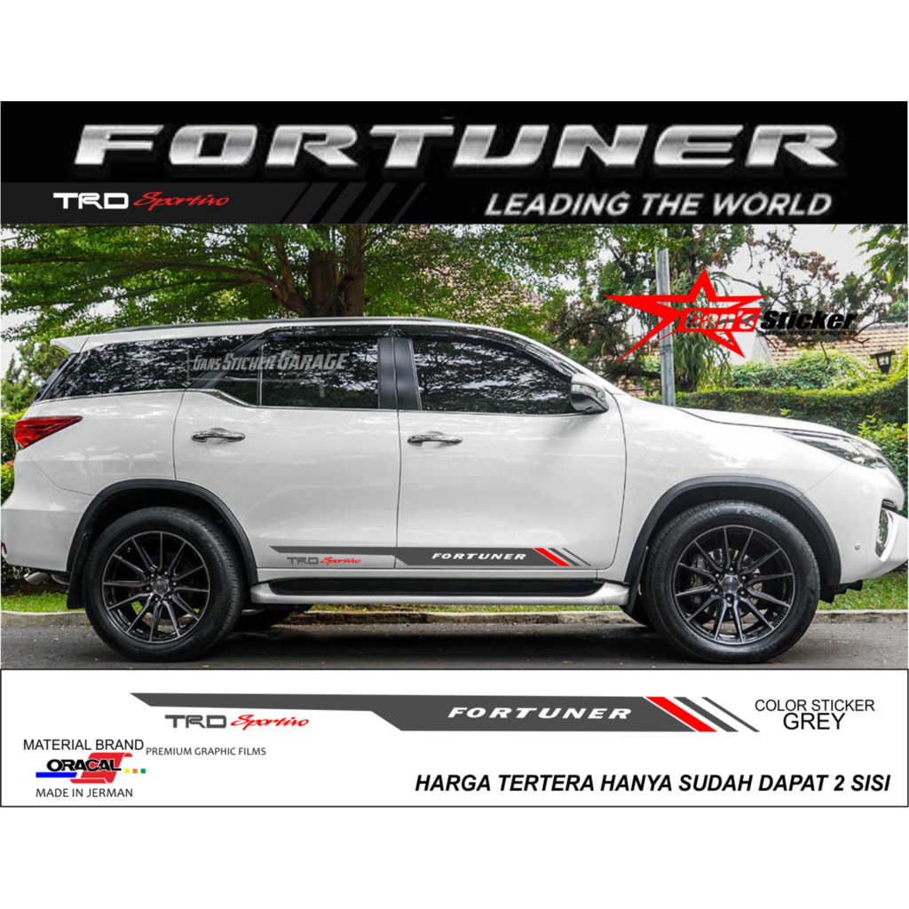 Sticker toyota fortuner sticker trd sportivo Accessories toyota ...