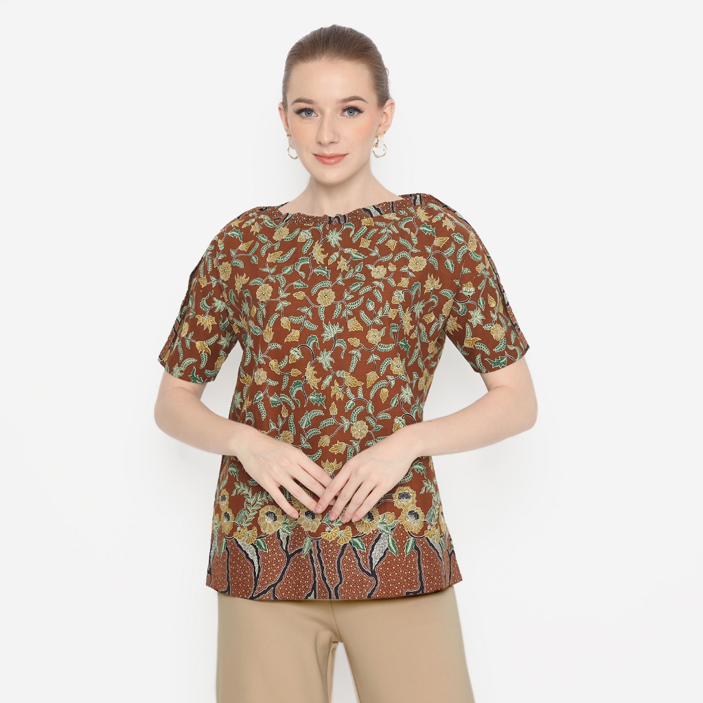 Batik Semar Blouse Nora Basil Sow | Shopee Malaysia
