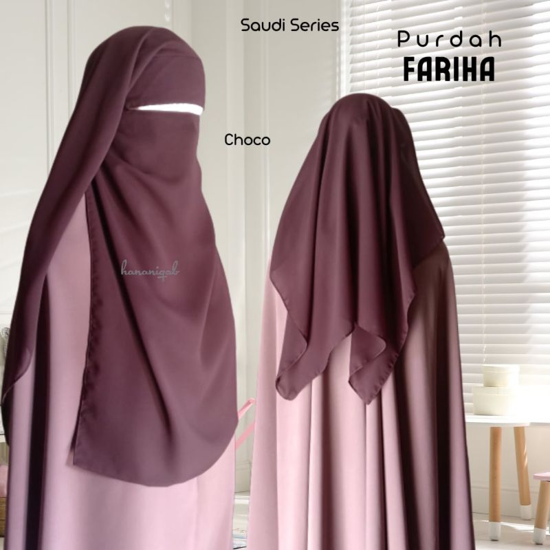 Niqab Veil Purdah FARIHA Saudi Series | Soft Silky Chiffon | Hananiqab ...