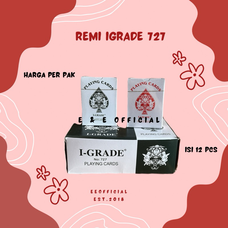 Igrade REMI CARD / PLAYING CARDS IGRADE 727 / REMI IGRADE 727 | Shopee ...