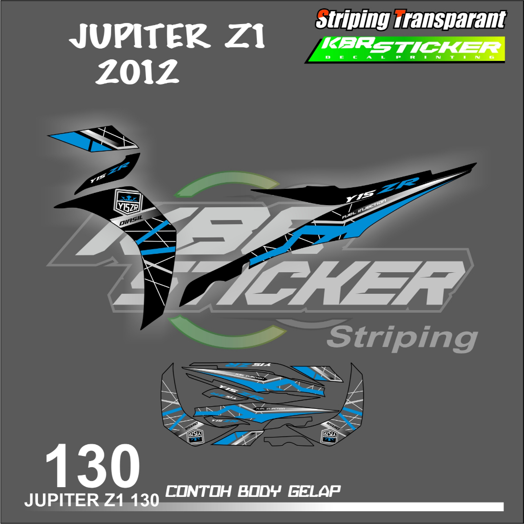 Jupiter Z1 2012 YAMAHA JUPITER Z1 Motorcycle STRIPING Sticker- SIMPLE ...