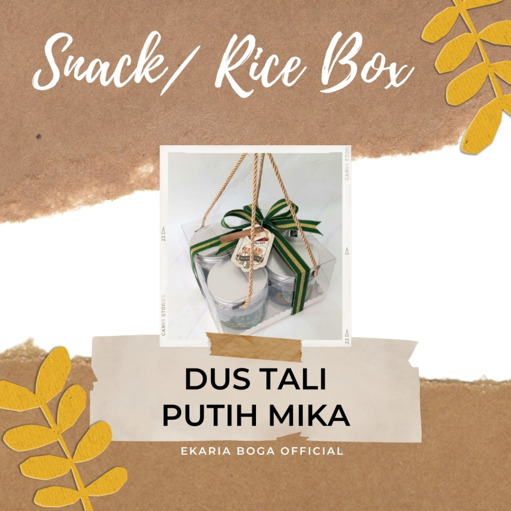 PUTIH Snack BOX/RICE BOX | Cake Box/ Bread/ CAKE/ Food | Tote | Jar ...