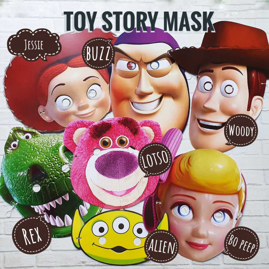 Toy Story Mask Party Mask Birthday Accessories Props Supplies Bingo ...