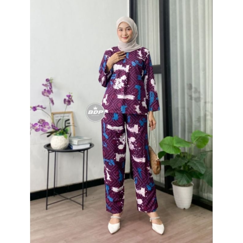 Long SET - casual suit - viral suit - BATIK LIMARRA | Shopee Malaysia