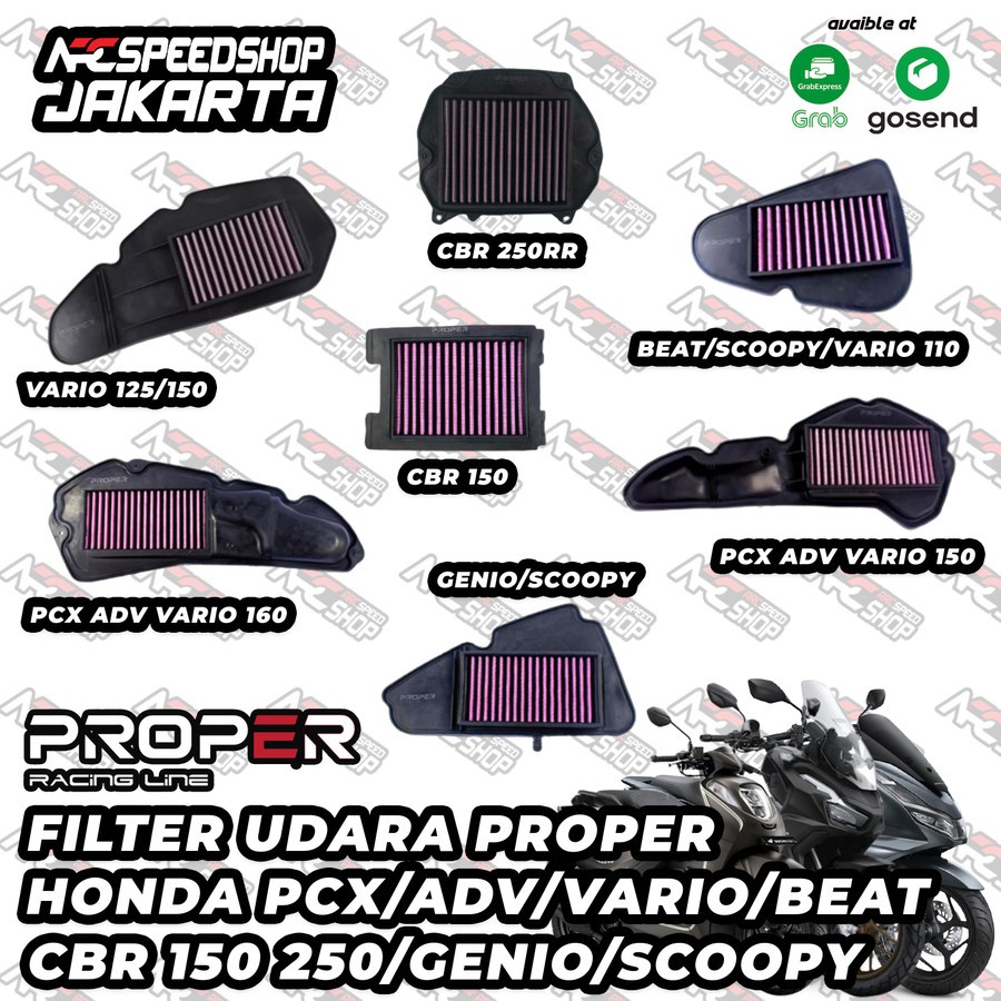 Air FILTER HYBRID AIR FILTER PROPER RACING LINE YAMAHA HONDA KAWASAKI ...