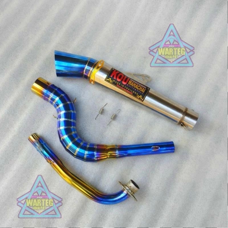 (1)Kou Mahachai 1 set High Power Titanium style pipe Big Elbow Xrm 125 ...