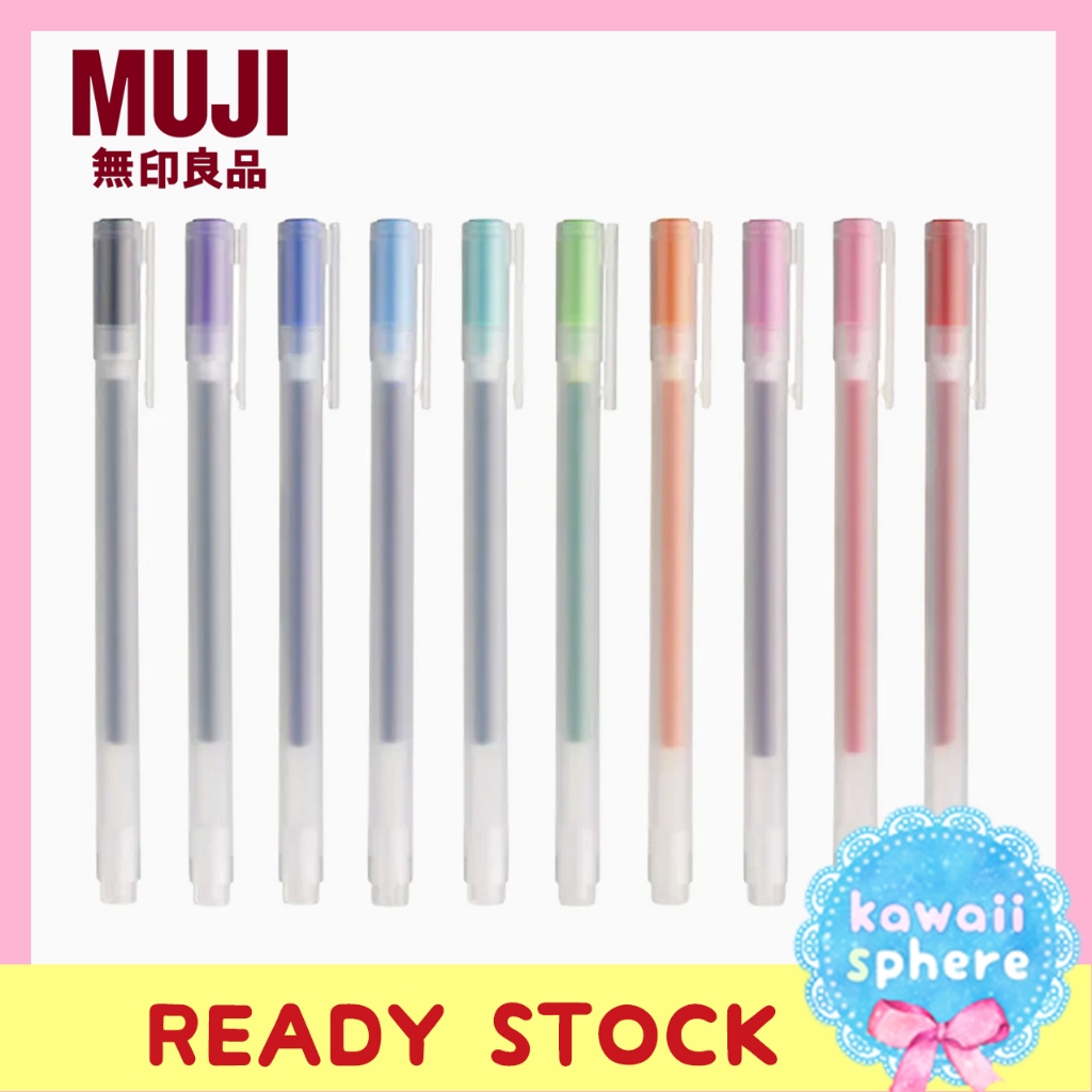 Muji Gel Pen Body/Refill | 0.5 mm Cap Type | Muji Pen | Handcarry Japan ...