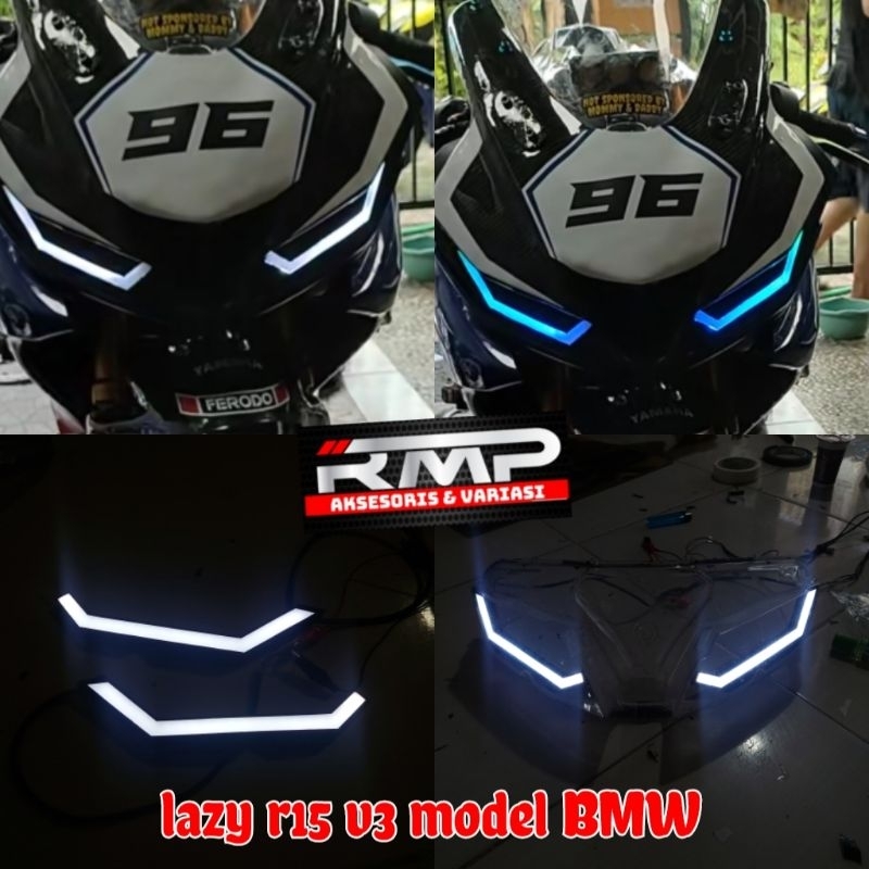 Lazy EYEBROW LIGHTS BMW R15 V3 AND R15 V2 OLD LAZY HEXA R15 V3 R15 VVA HEXA FRAME R15 V3 ...