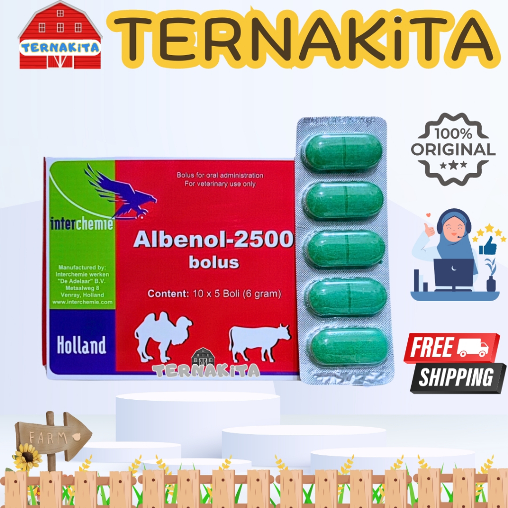 Albenol 2500 1 BOLUS - Powerful Medicine For Worms Cow Horse Buffalo ...