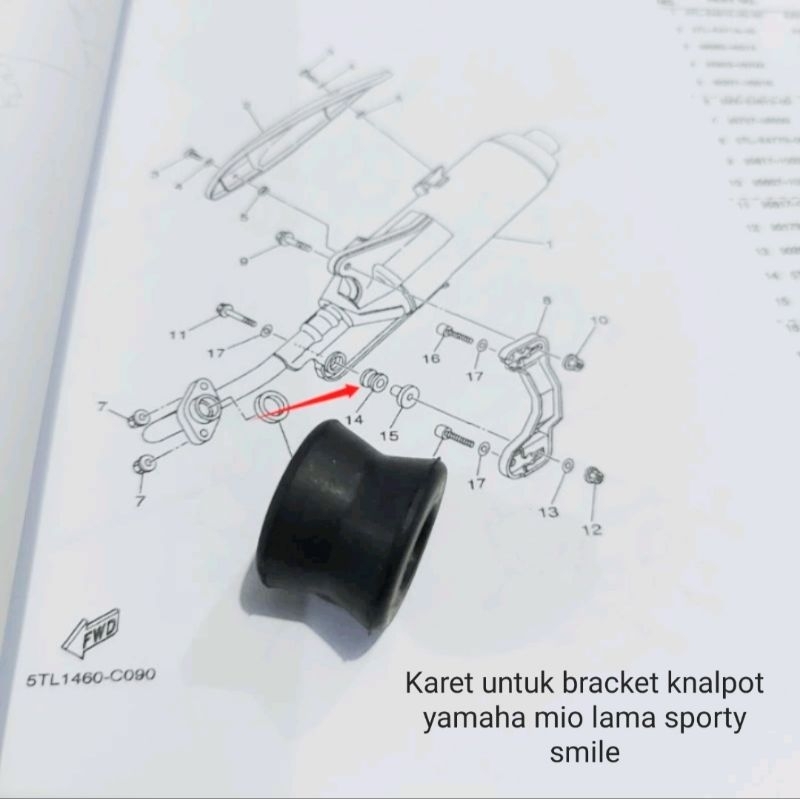 Rubber For Old YAMAHA MIO Exhaust BRACKET SPORTY SMILE | Shopee Malaysia