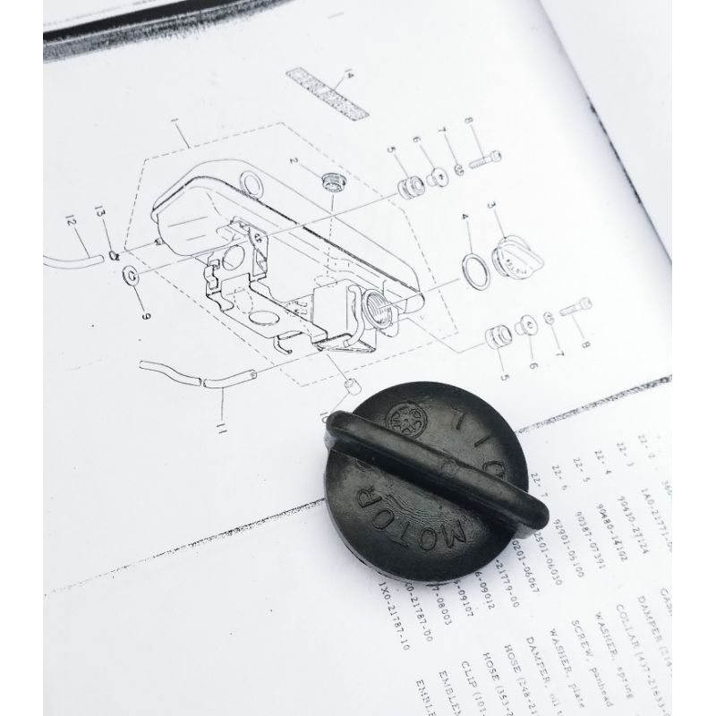 Yamaha DT100 DT125 Oil Tank Cap Cap Comp DT100b DT100x Trail Enduro ...