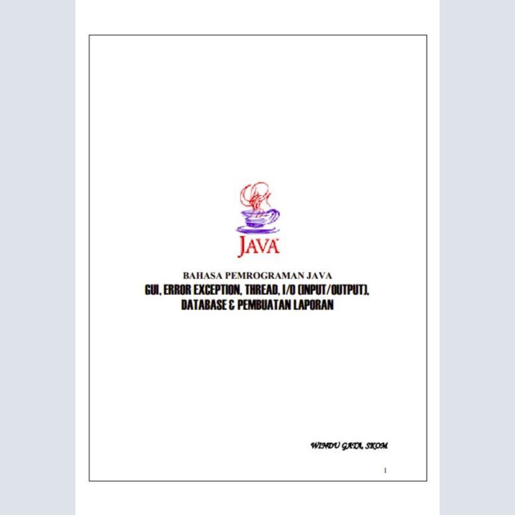 Java Programming Language Gui Error Exception Thread Input Output Report Creation Database