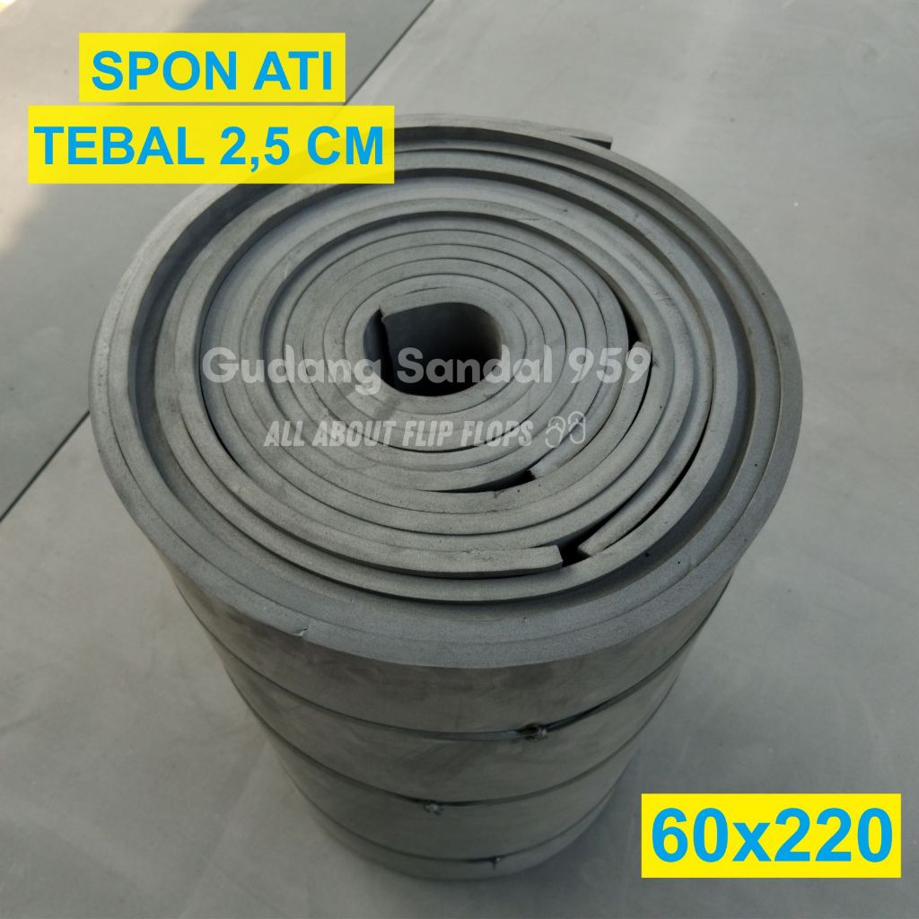 HITAM Ati Sponge 2.5 CM Thick Black Color 60cm Width X 220cm Length For ...