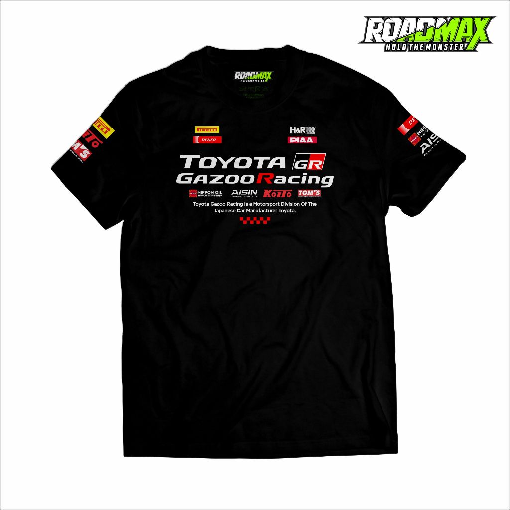 HITAM ROADMAX - GR Toyota Gazoo Racing Motorsport T-Shirt Black 30s ...