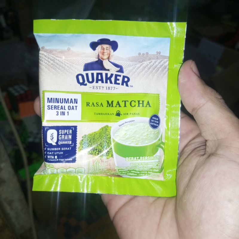 Quaker Oat Matcha Flavor 28gr Oat Cereal Drink Super Grain Quaker ...