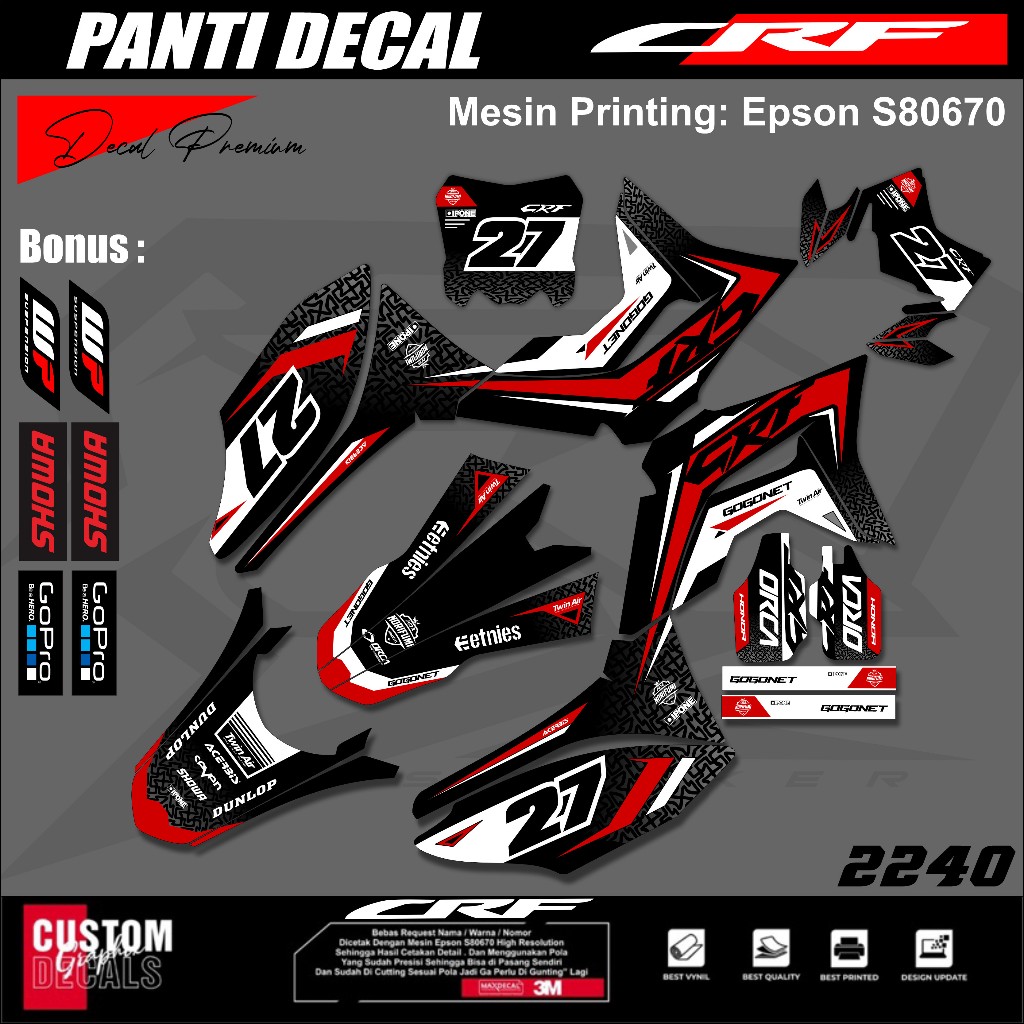 Crf 150L Motorcycle Variation Decal Sticker Free Custom- crf150l ...