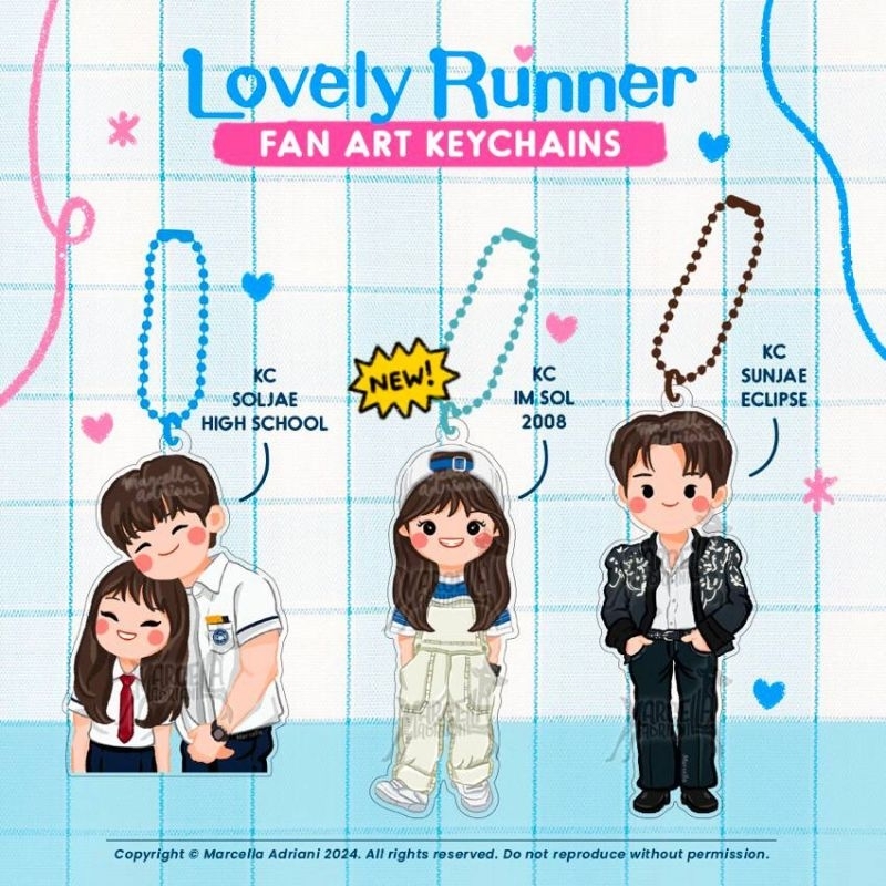 Lovely Runner Kdrama Fanmerch Merch Keychain Ganci Sticker Byeon Woo ...