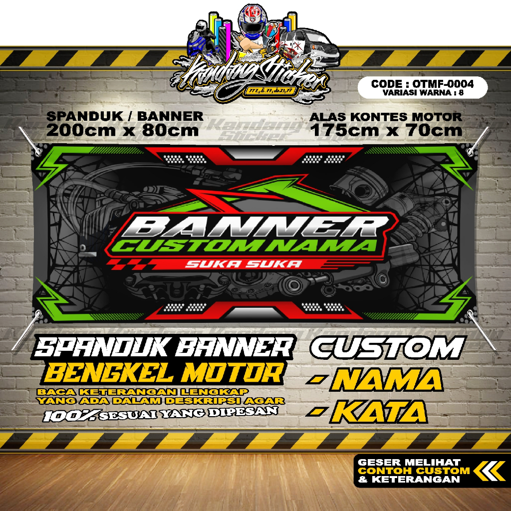 Motorcycle Workshop BANNER Contest BANNER OTMF-0004-VW8 Contest Base ...