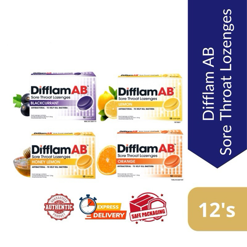 Difflam Ab Sore Throat Lozenges Cough Sore Throat Candy | Shopee Malaysia