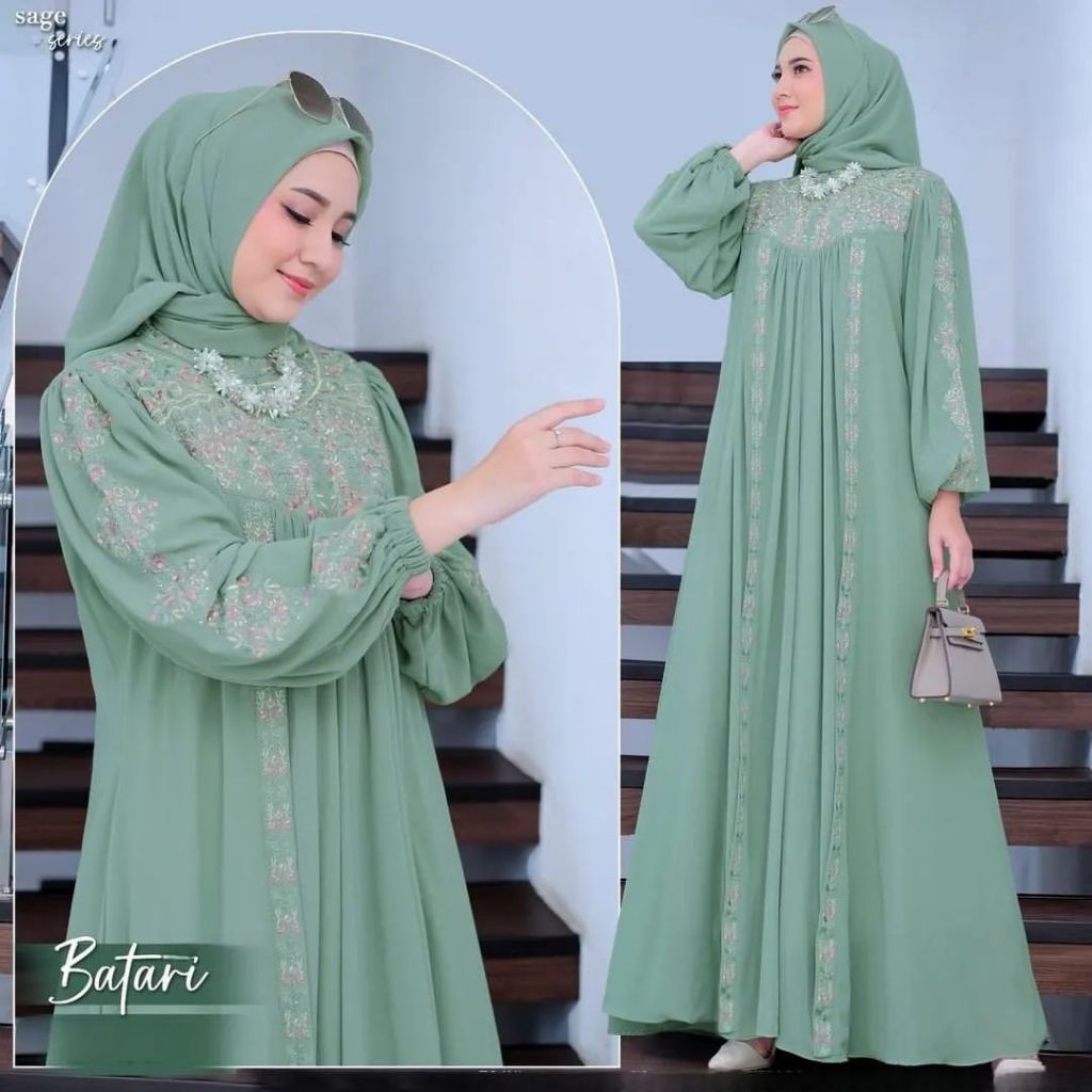 Latest Embroidered Gamis Material Ceruty Babydoll Mix Premium ...