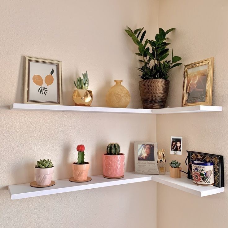 Corner Wall Shelf MODEL L 2 Layers Wall Mounted Shelf | Shopee Malaysia