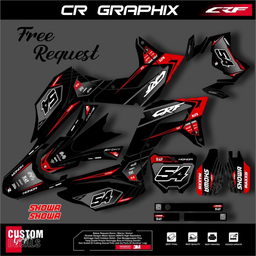 Decal Sticker crf 150l/Decal crf custom Full Body Super Smooth | Shopee ...