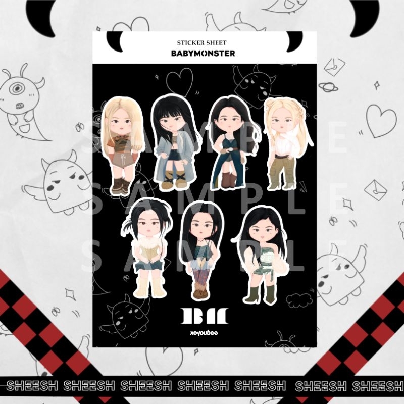 Babymonster STICKER SHEET | Shopee Malaysia