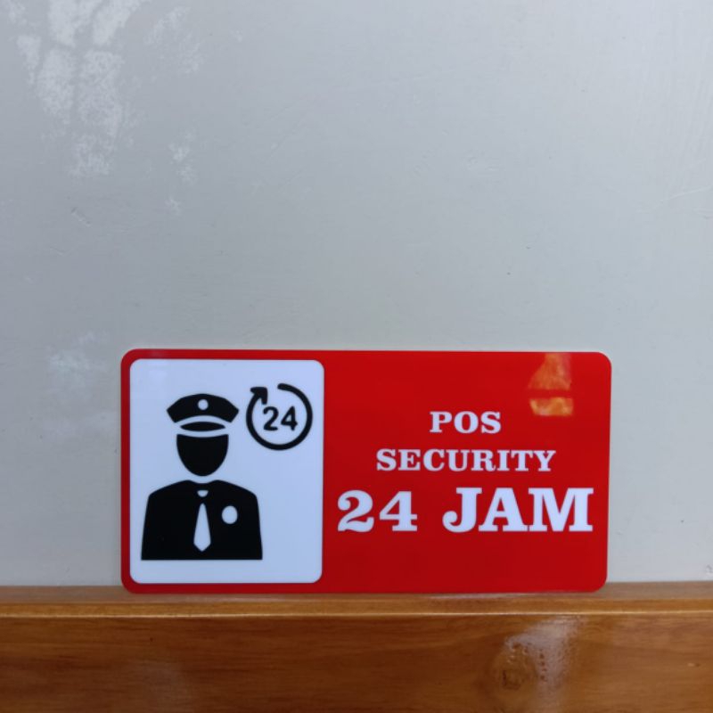 Signboard Security 24 Hours Acrylic | Sign board security | Shopee Malaysia