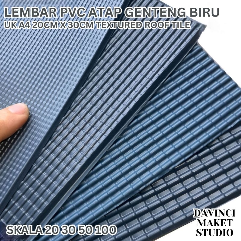 Miniature Navy Blue Gray Roof Tiles Roof Pvc Plastic Texture Diorama ...
