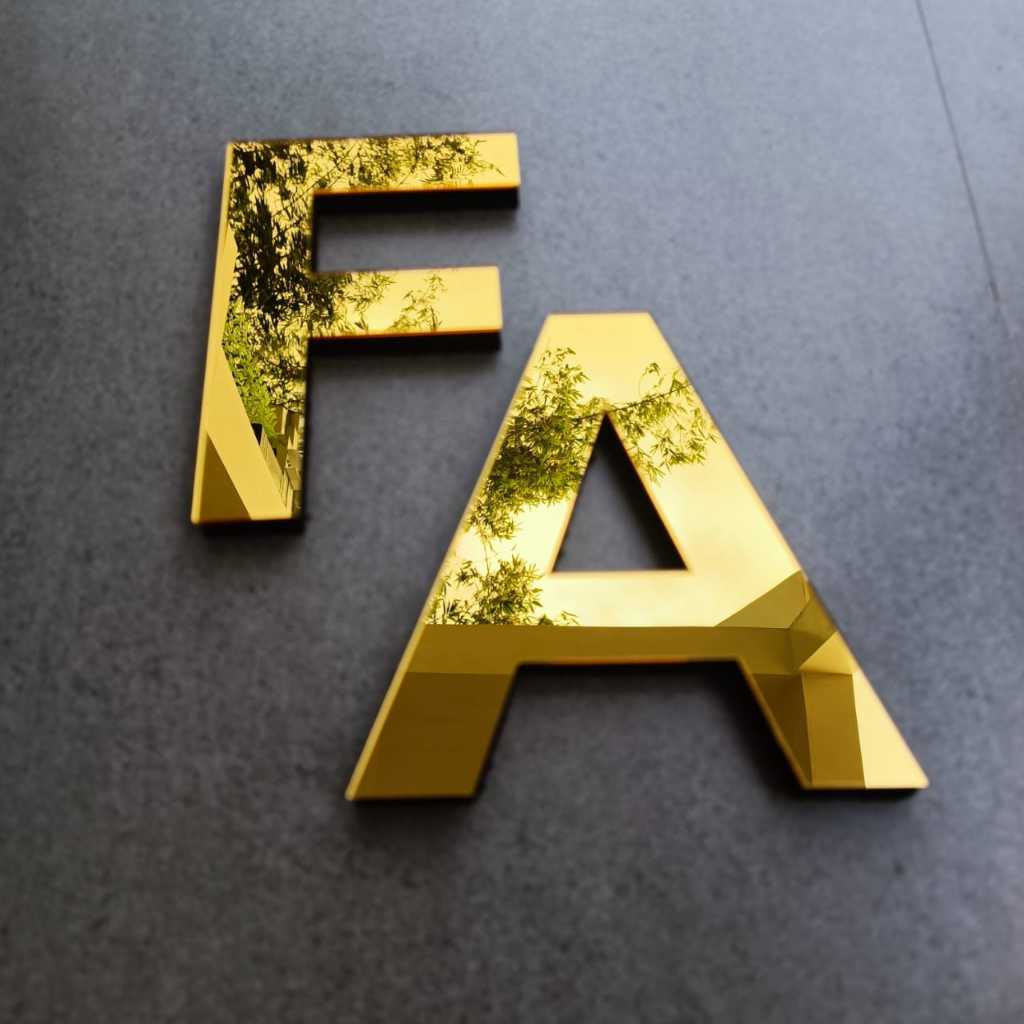 Embossed Acrylic Letters And Numbers 1cm GOLD SILVER ROSE Acrylic 3D ...