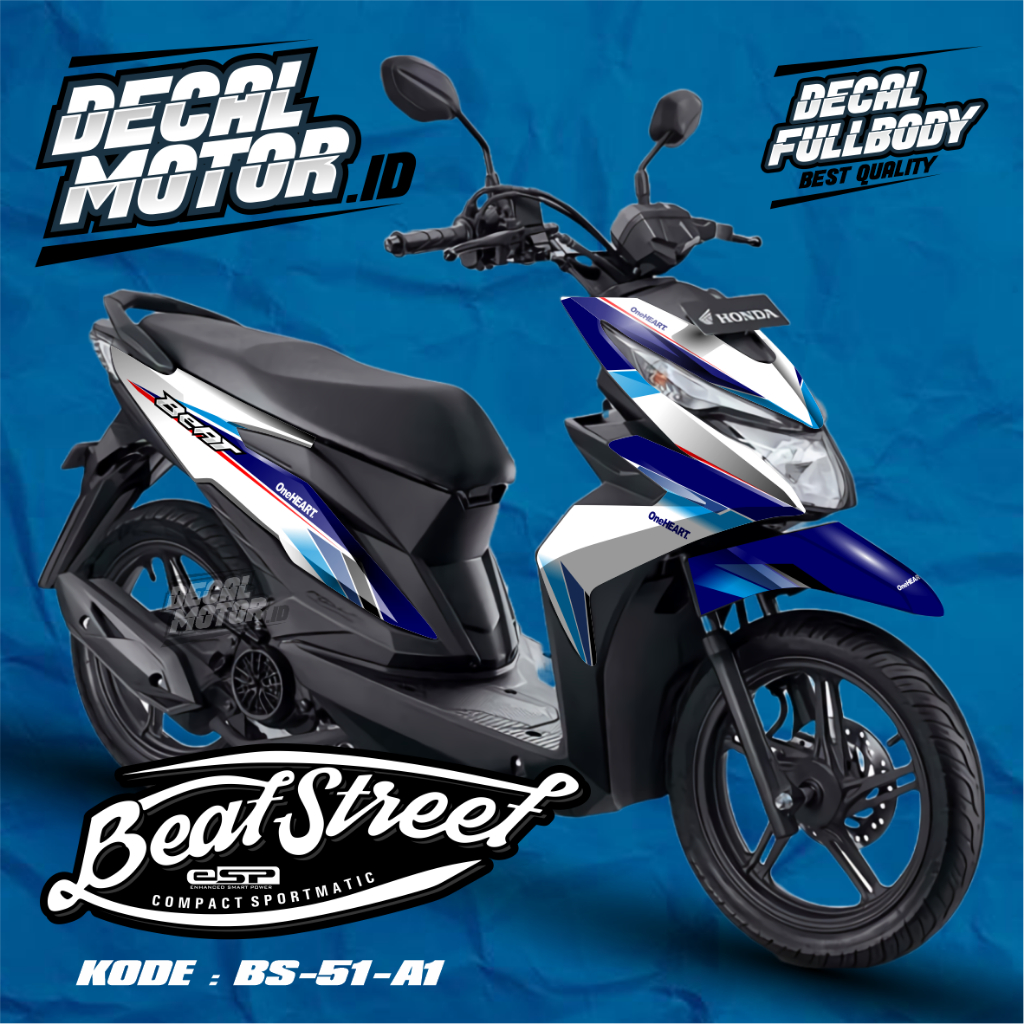 Decal Sticker BEAT STREET 2016 2017 2018 2019 FULLBODY MOTOR MOTIF ORI ...