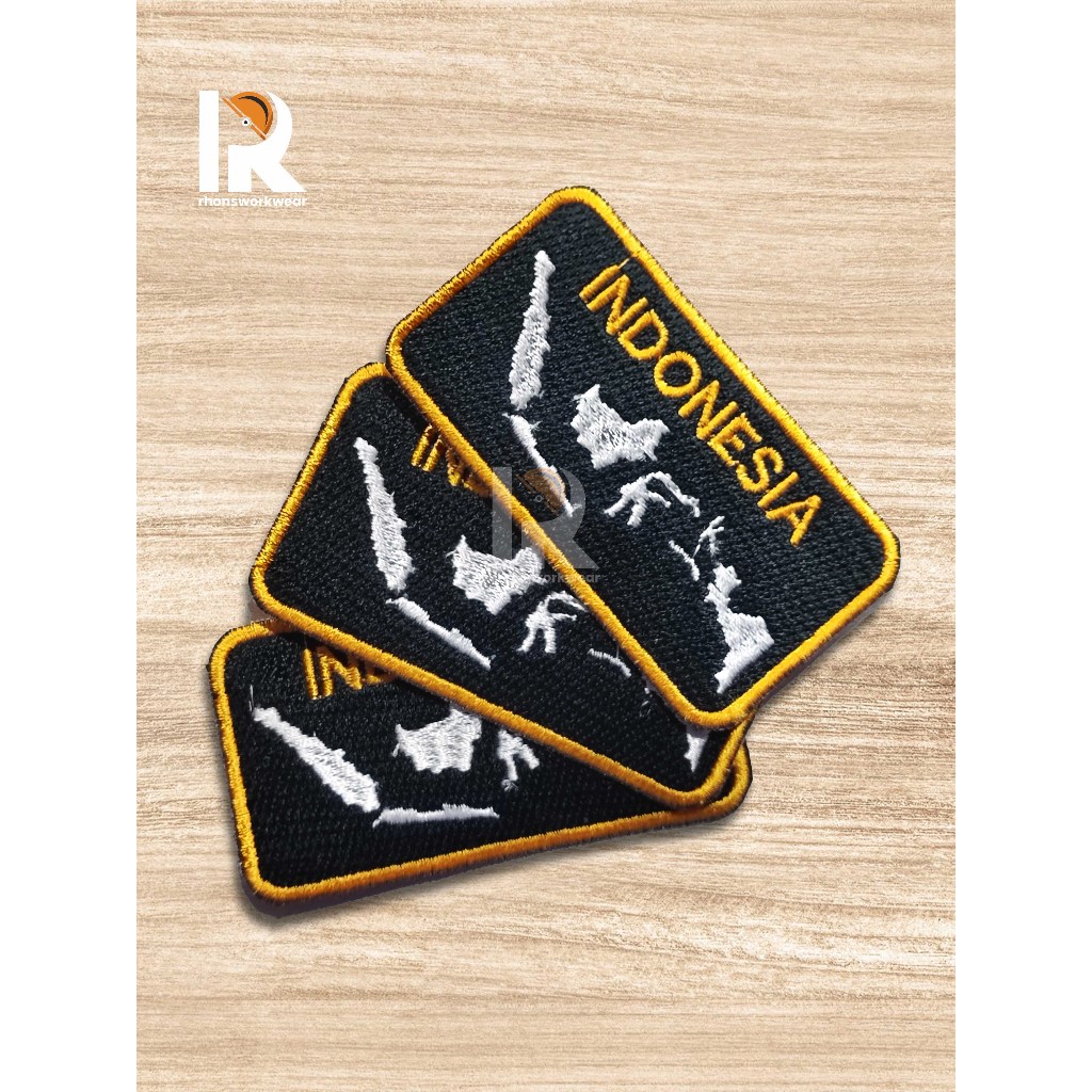 BORDER MAP INDONESIA, Embroidered Emblem/patch - Rhons Vendor Solo ...
