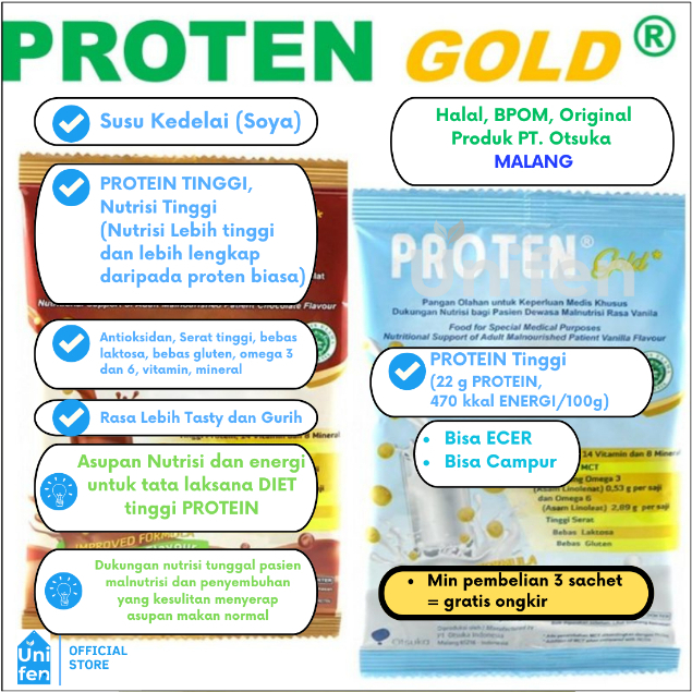 Proten Gold VANILLA (High protein and antioxidant soy milk) | Shopee ...