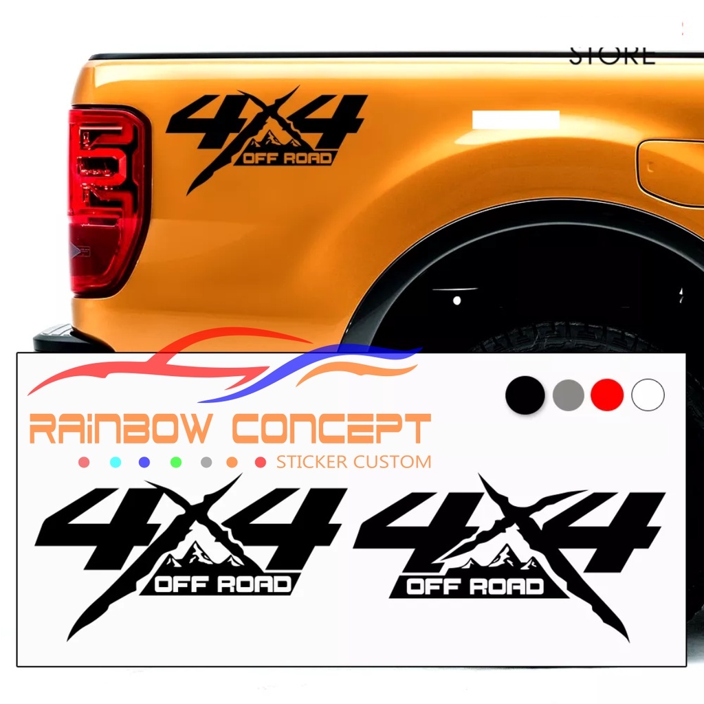 High quwality sticker 4x4 off road Mountain Scratch sticker Car hilux ...