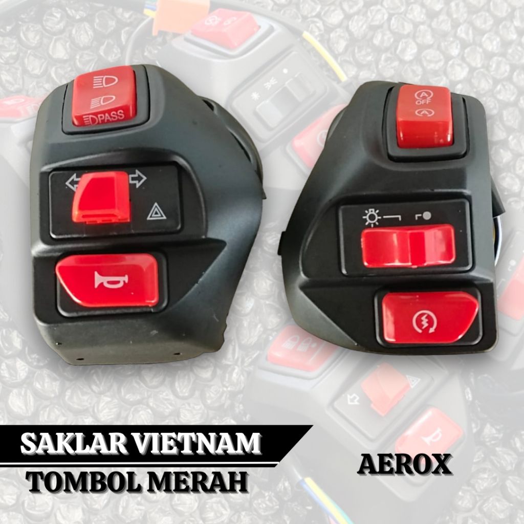 TOMBOL MERAH Vietnam Switch Set mio Aerox Red Button Motorcycle Switch ...