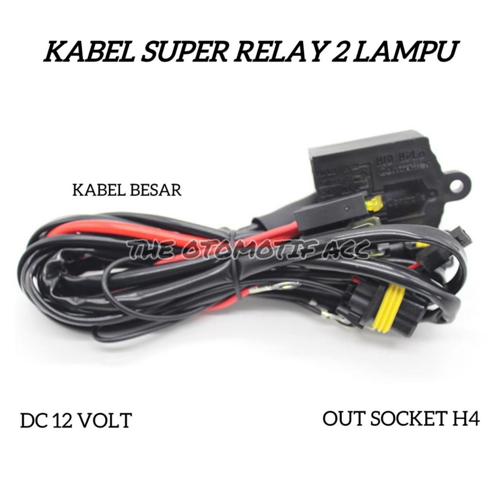 Premium Super Relay Cable Set Biled 2 Projector Lights And Hid Output ...